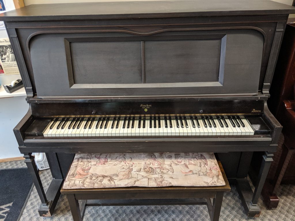 SOLD Fischer Vertical Piano with Ampico Reproducing Player – Starbird Piano